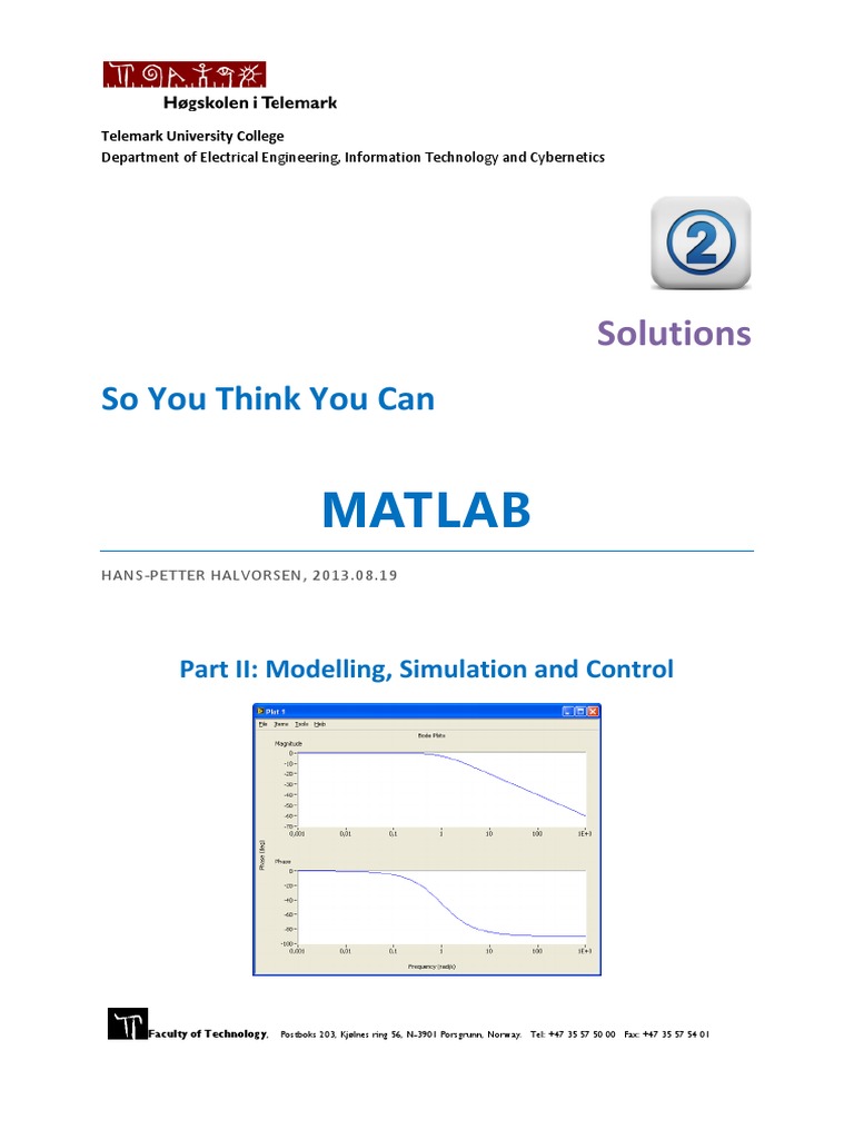 MATLAB Solutions - Part 2 | PDF | Ordinary Differential Equation ...