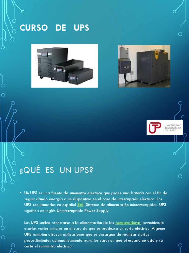 Guía Completa sobre UPS y sus Componentes | PDF | Batería (electricidad ...