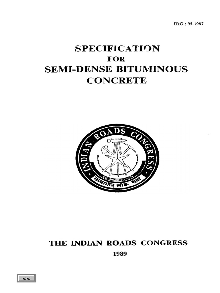 Specification Semi-Dense Bituminous Concrete | PDF | Asphalt ...