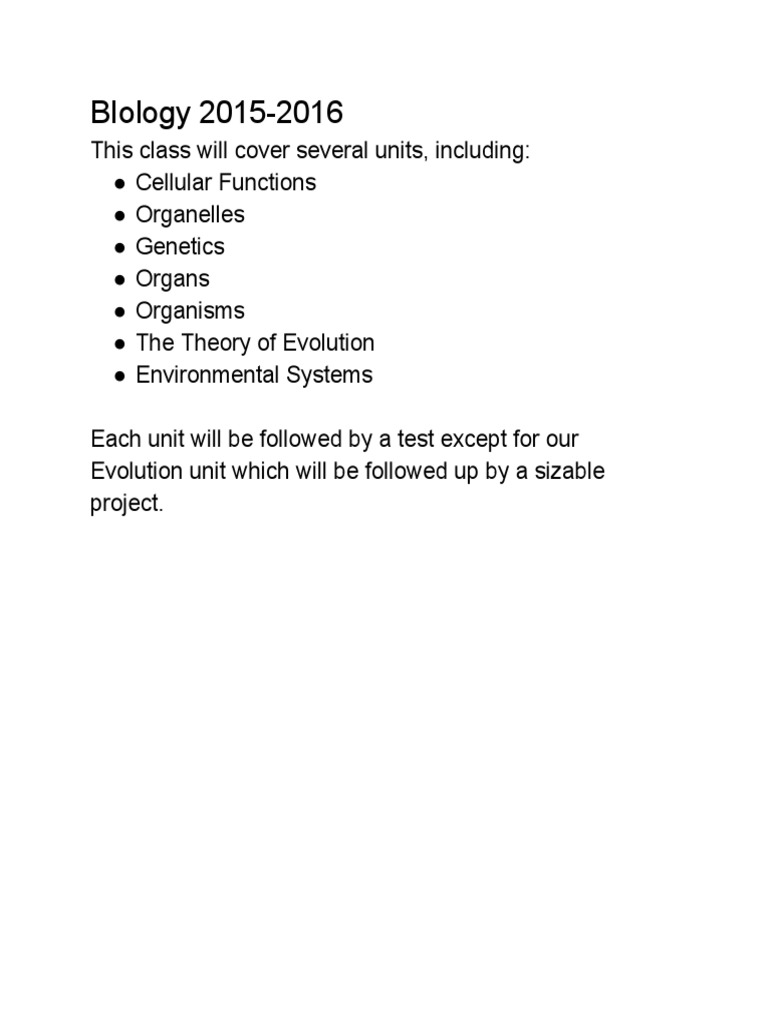 Samplebiologycurriculum | PDF | Science & Mathematics | Computers