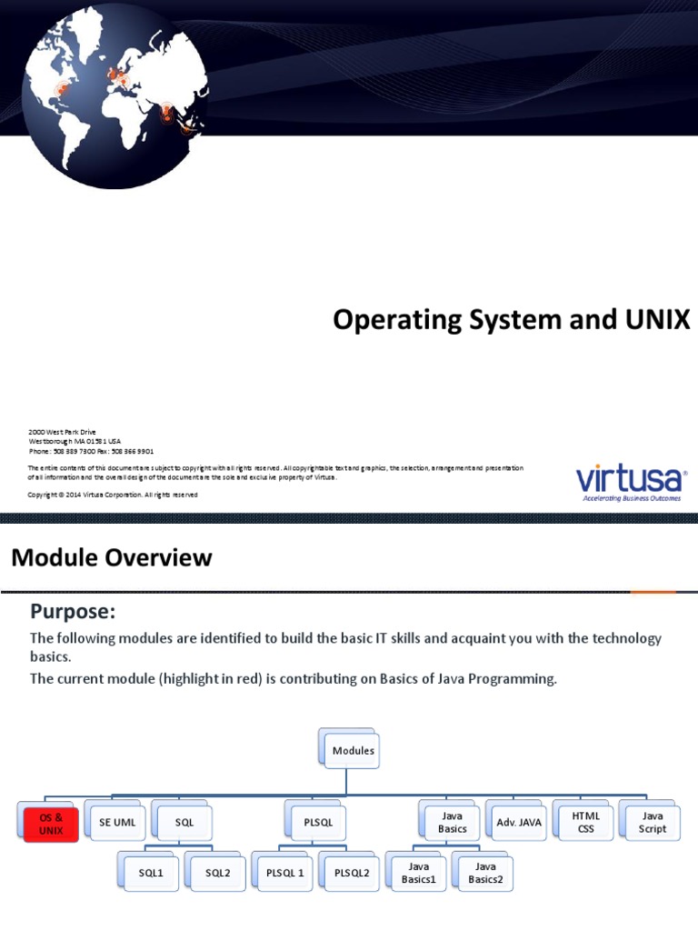 Operating System and UNIX: 2000 West Park Drive Westborough MA 01581 USA Phone: 508 389 7300 Fax ...
