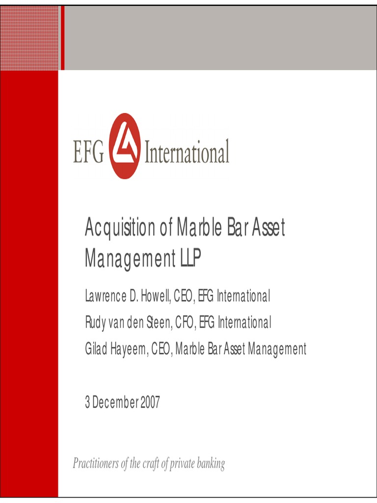 Efgi Acquisition of Mbam Final | PDF | Hedge Fund | Investment Management