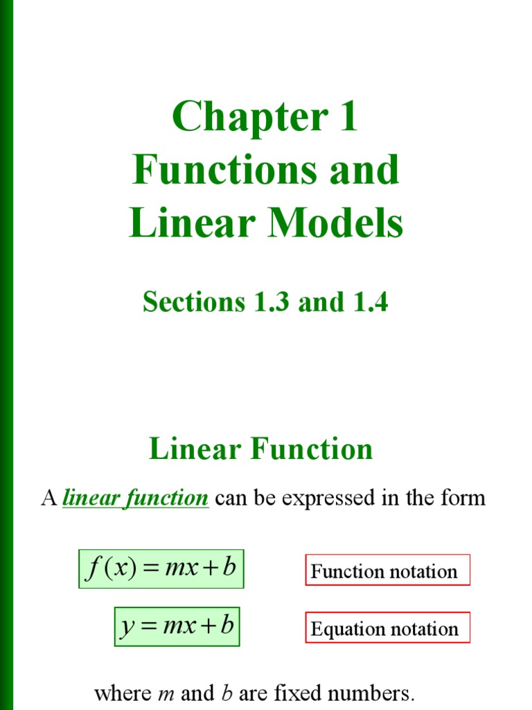 Functions and Linear Models | PDF | Supply And Demand | Supply (Economics)