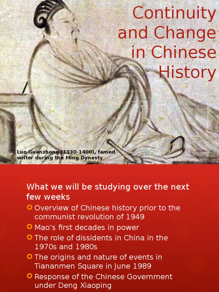 Continuity Change in Chinese History PP | Qing Dynasty | Kuomintang