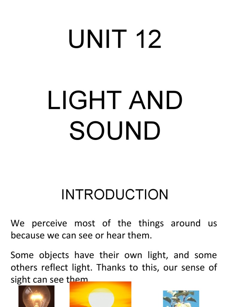 Unit 12 - Light and Sound | PDF | Lens (Optics) | Light