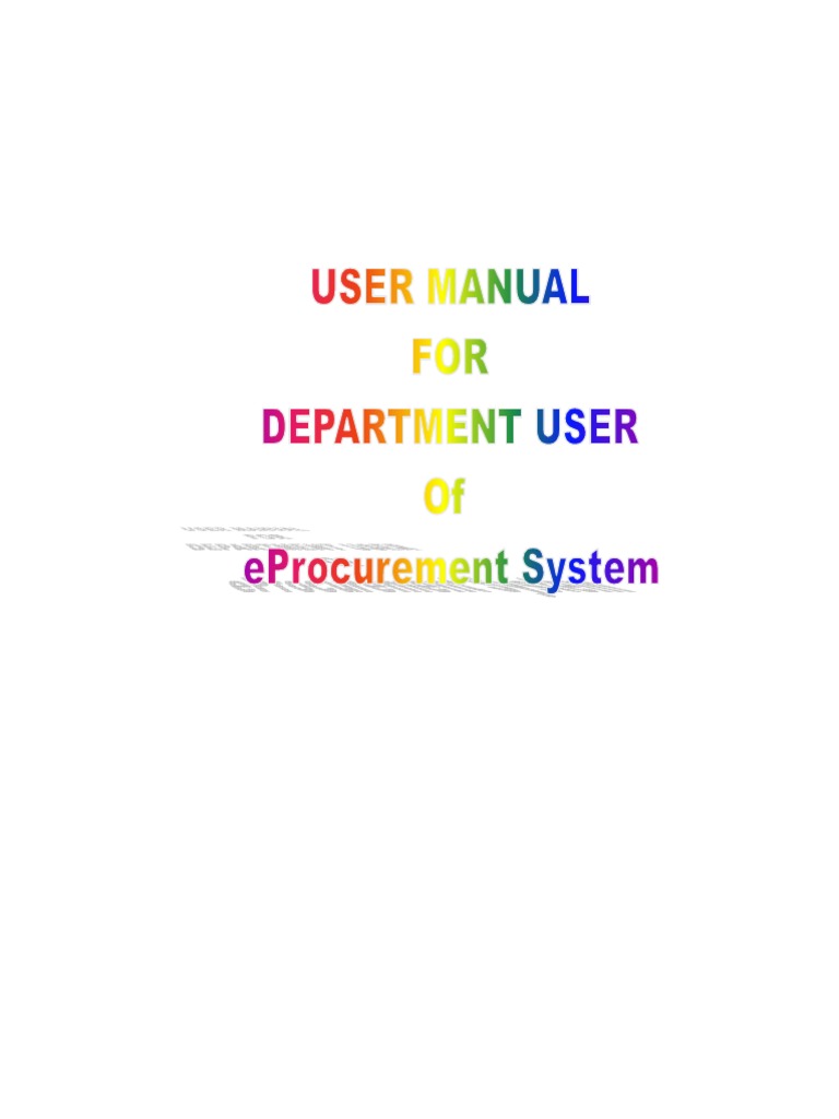 Department User Manual | PDF | Login | Password