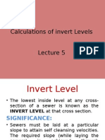 Invert Levels and Construction of Sewer | PDF | Slope | Sanitary Sewer