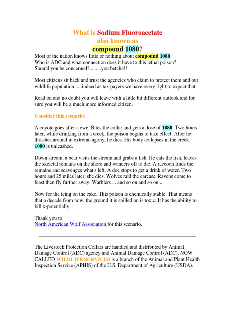 What Is Also Known As: Compound 1080 | PDF | Ribosome | Livestock Farming