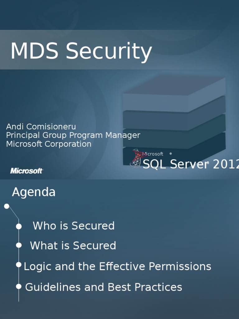 MDS Security | Active Directory | Hierarchy