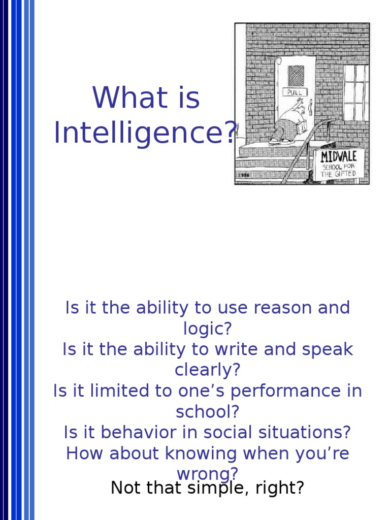 Intelligence | PDF | Intelligence Quotient | Intelligence