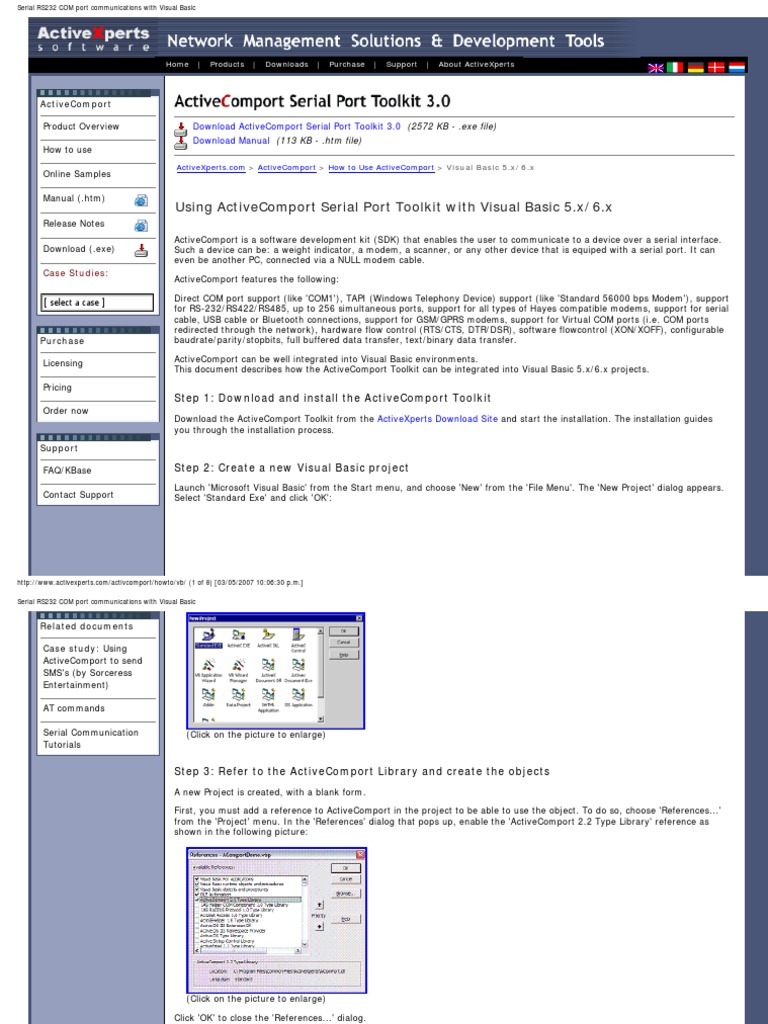 Serial Rs232 Com Port Communications With Visual Basic Pdf Pdf Data Transmission Computer