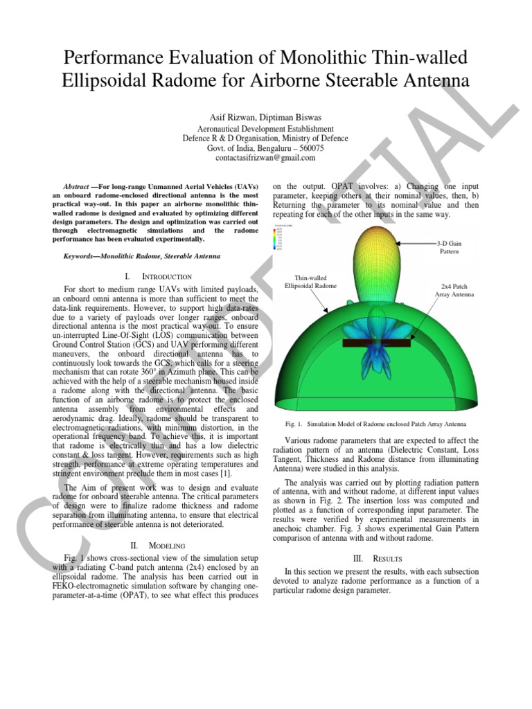UAV Radome Design Optimization | PDF | Antenna (Radio) | Dielectric