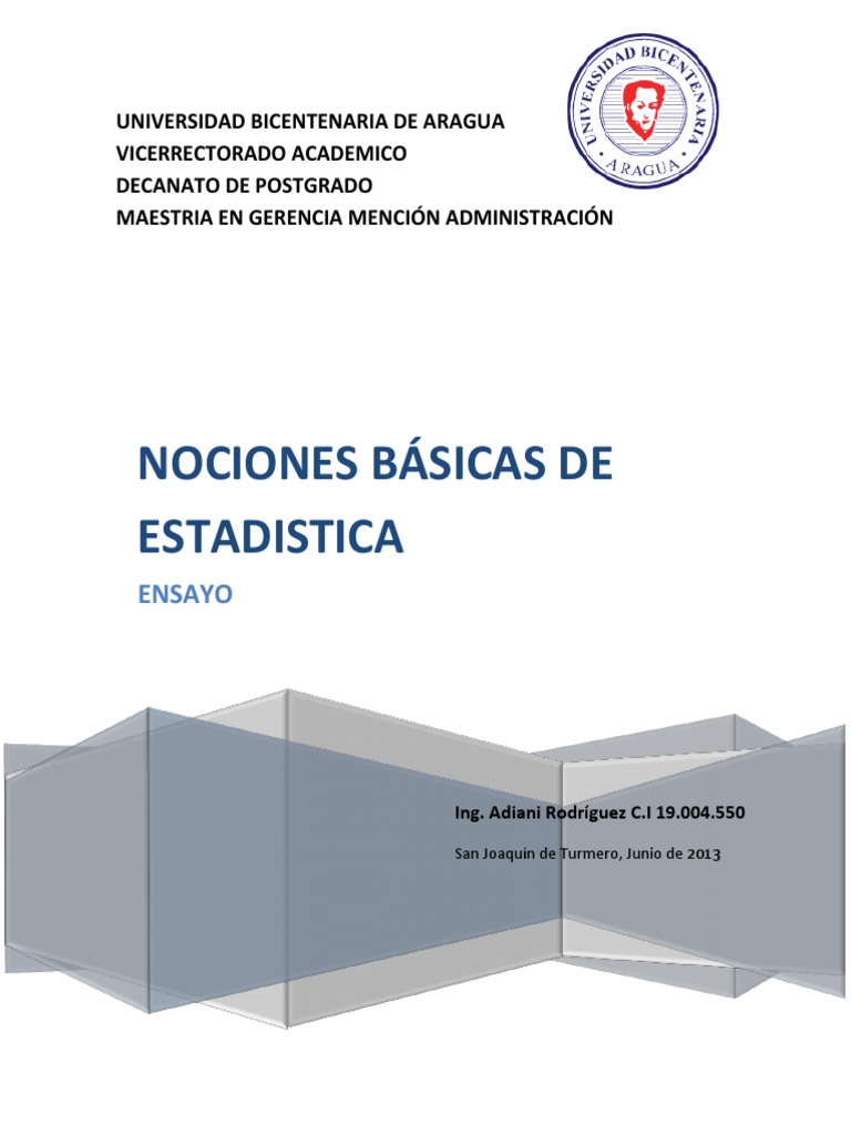 Nociones Básicas De Estadistica Pdf Muestreo Estadísticas