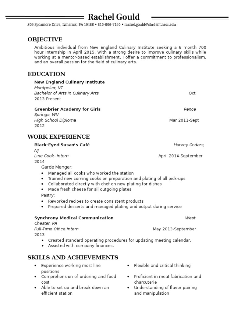 Resume Final - Rachel Gould | PDF