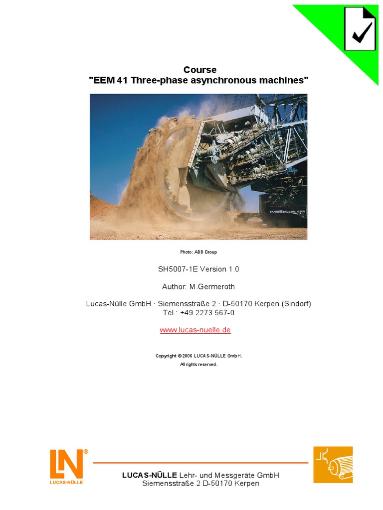 SH5007-1E Máquinas Trifásicas Asincronas Profesor Ingles PDF | PDF | Ac Power | Capacitor
