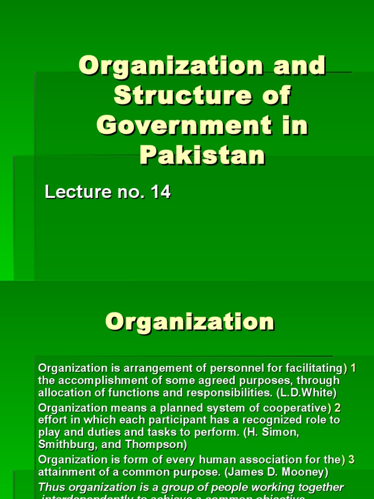 General Knowledge RegardingOrganization and Structure of Government in ...