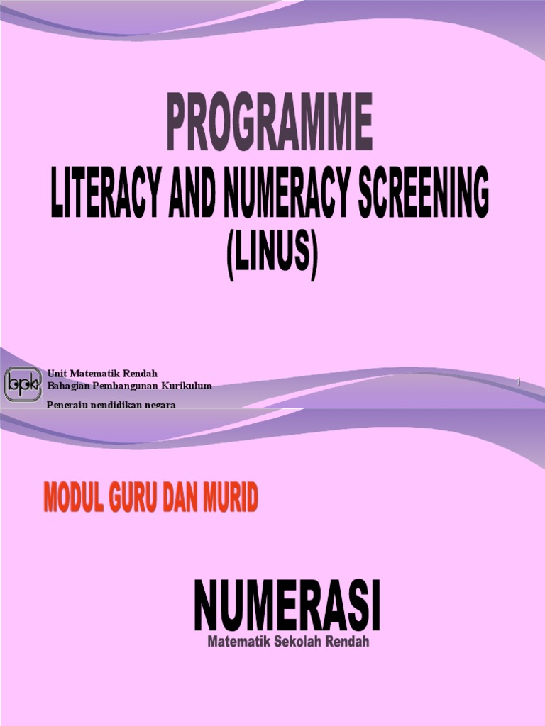 Linus, Matematik BPK KPM, Am | PDF