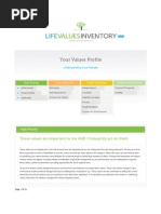 Life Values Inventory Insights | PDF | Social Group | Emotions