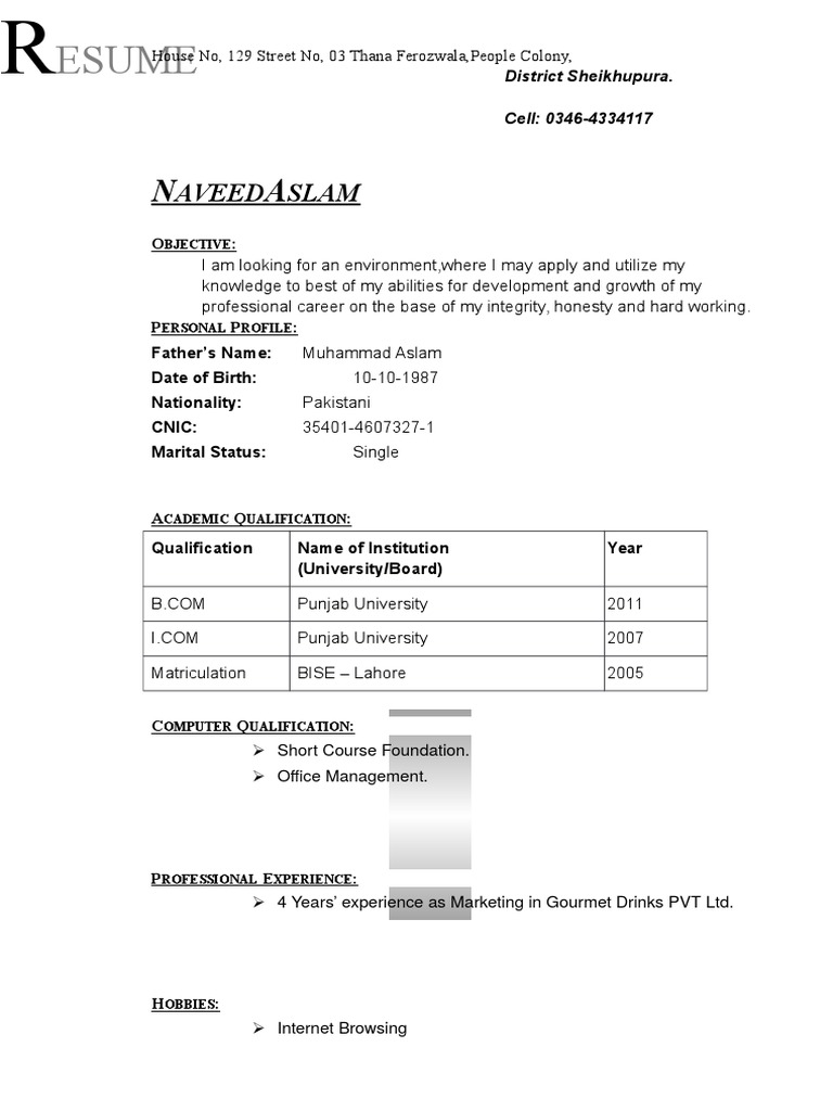 Naveed Aslam | PDF | Communication | Business
