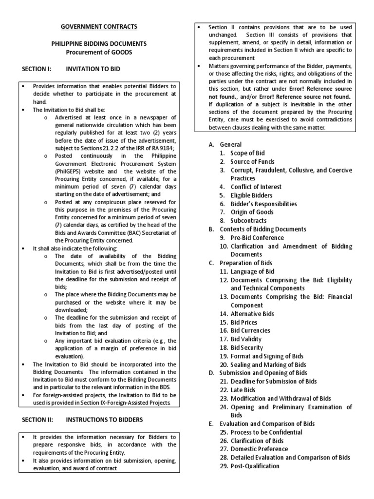 Philippine Government Bidding Guide | PDF | Specification (Technical ...