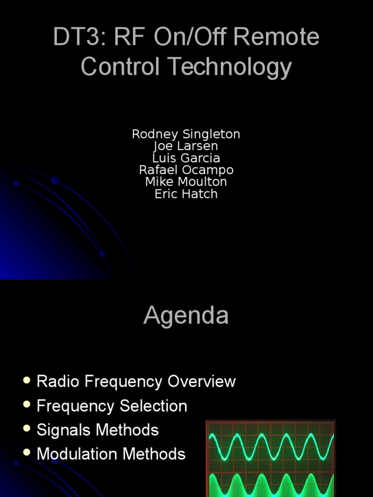 DT3: RF On/Off Remote Control Technology | PDF | Modulation | Detector ...