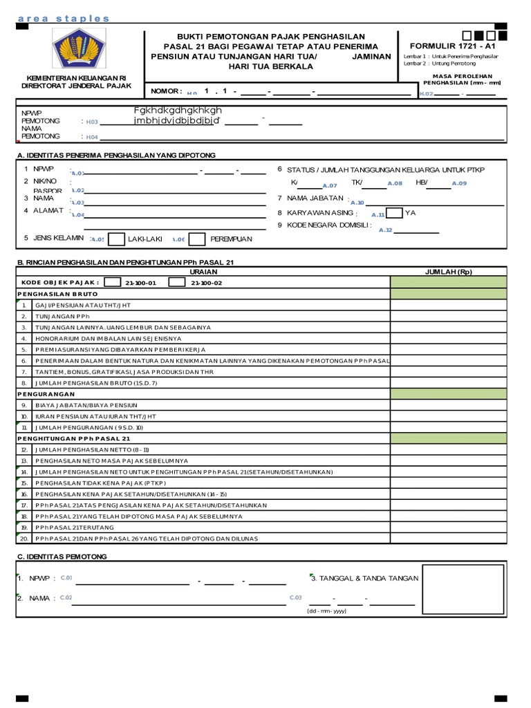 Form A1 | PDF