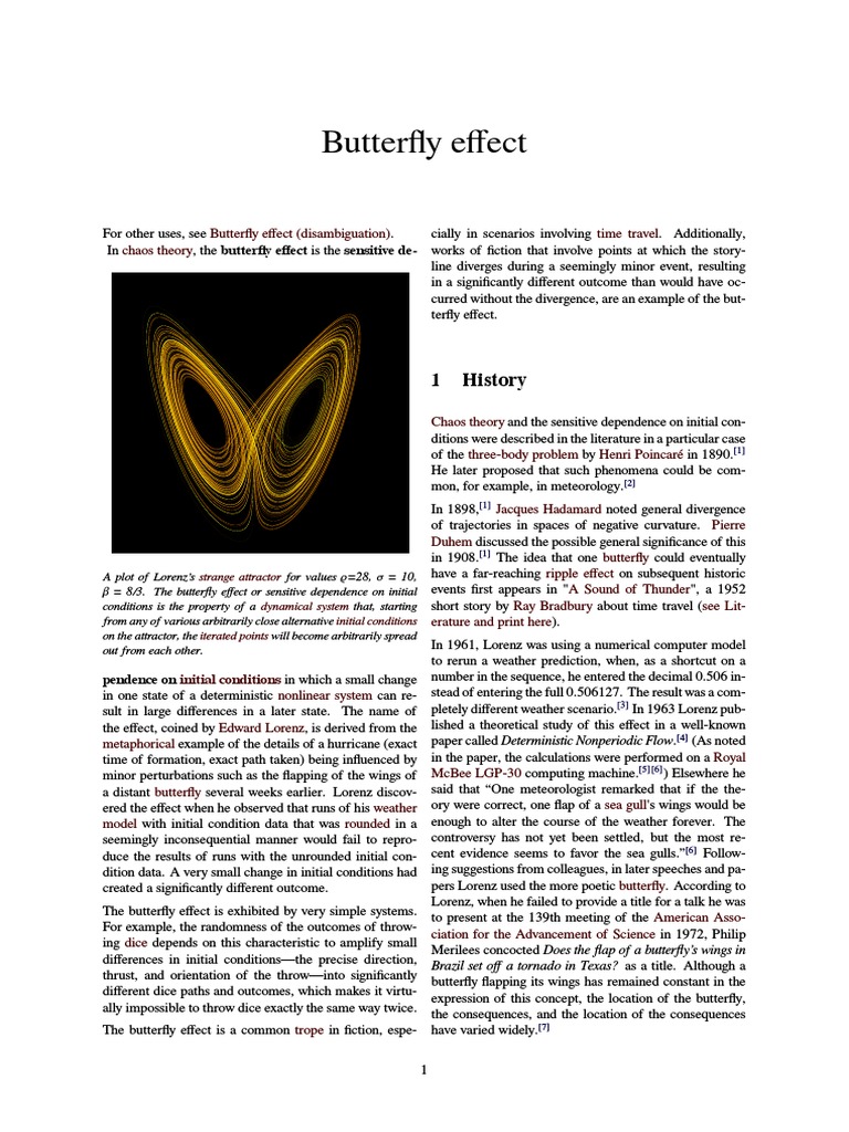 Butterfly Effect Resume | PDF | Systems Theory | Applied Mathematics