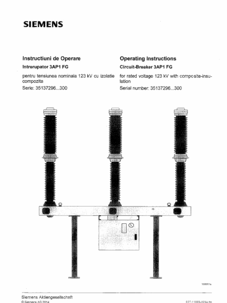 Instructiuni Operare Intrerupator 3AP1-FG | PDF