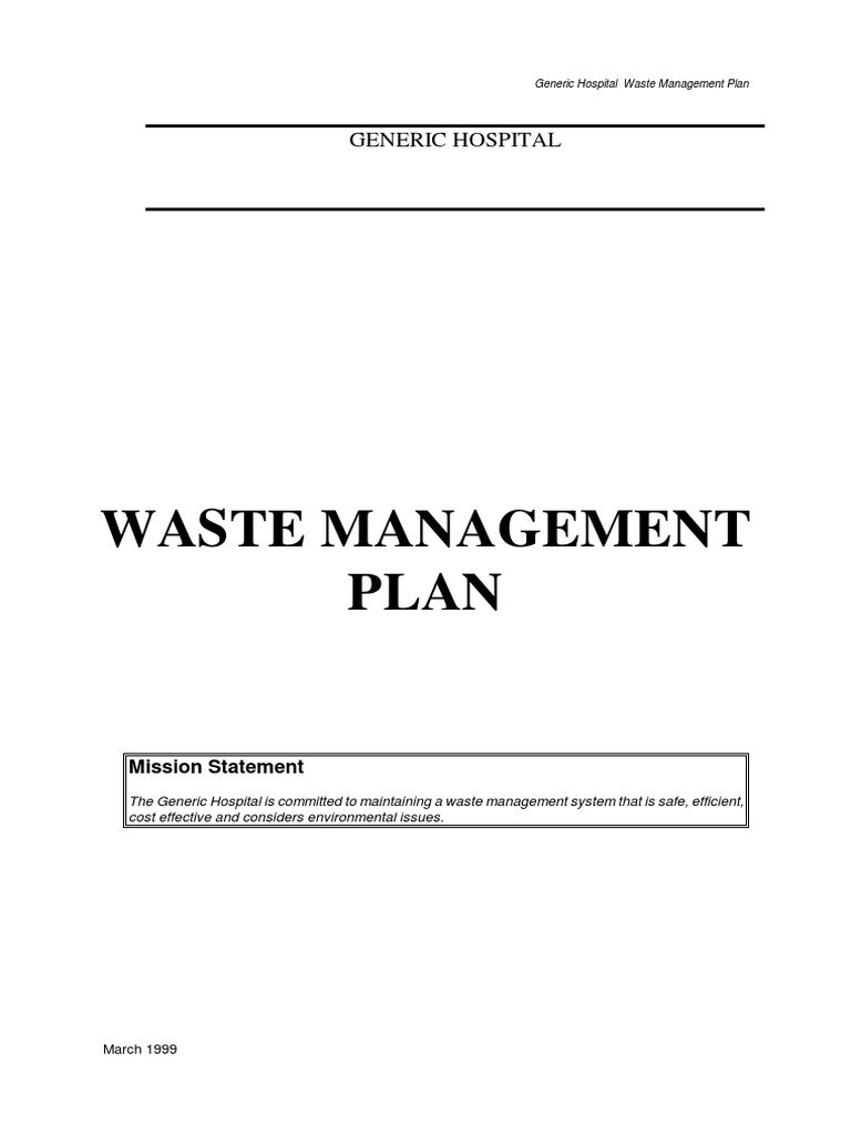 Waste Management PLan | PDF | Waste Management | Recycling