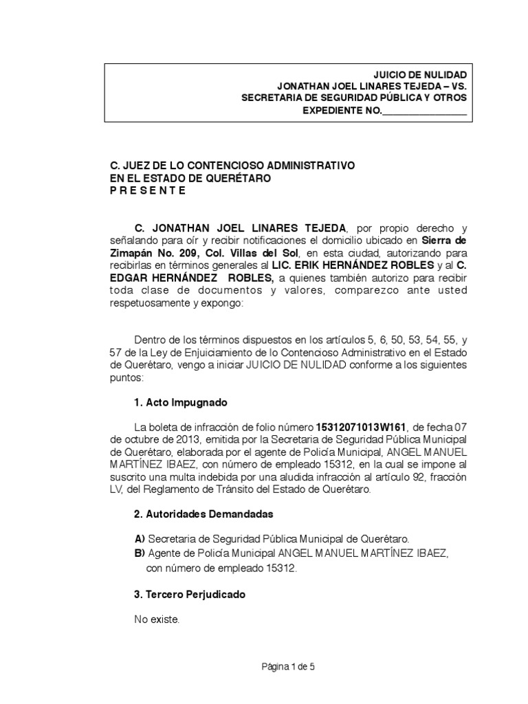 Nulidad Multa Transito | Regulación | Policía