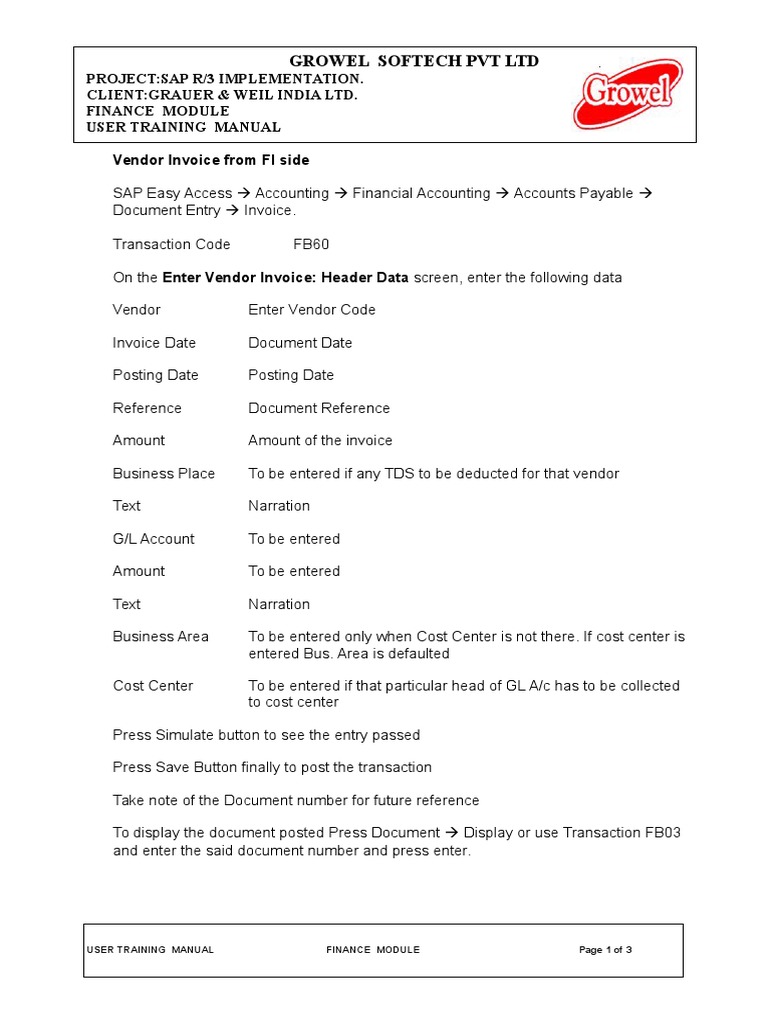 1 - Vendor Invoice Credit Memo Debit Memo & JV | PDF | Debits And ...