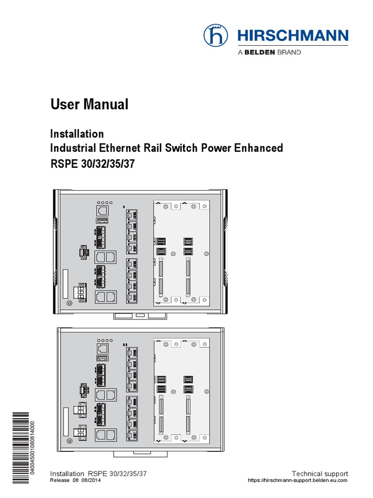 Hirschmann User Manual RSPE-switches | PDF | Power Supply | Ethernet