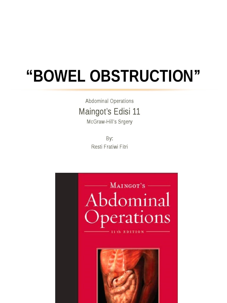 Bowel Obstruction | PDF | Medical Specialties | Clinical Medicine