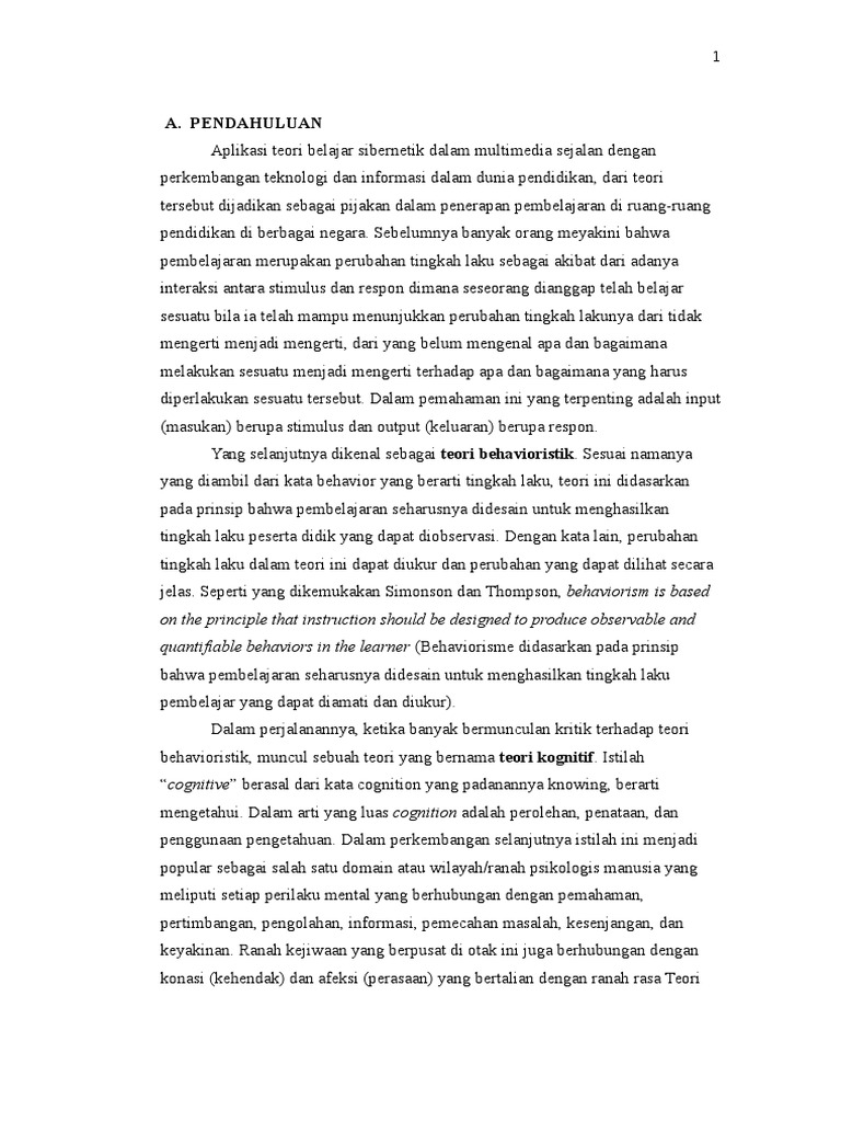 Teori Sibernetik | PDF