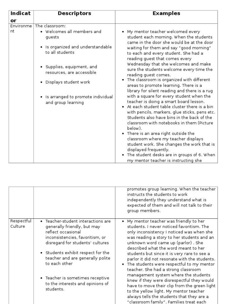 Learning Environment | PDF | Classroom | Mentorship