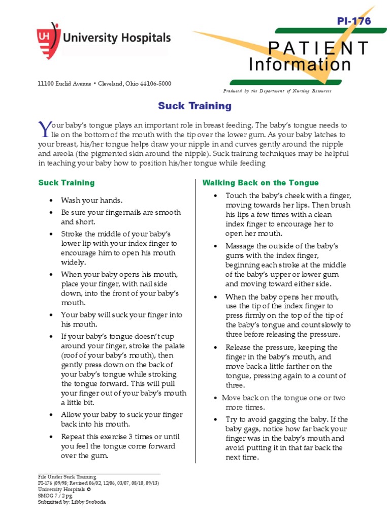 Suck Training PDF | PDF | Breastfeeding | Secondary Sexual Characteristics