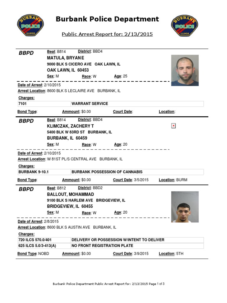 Burbank Police Arrest Report Summary | PDF | Psychoactive Drugs | Cannabis
