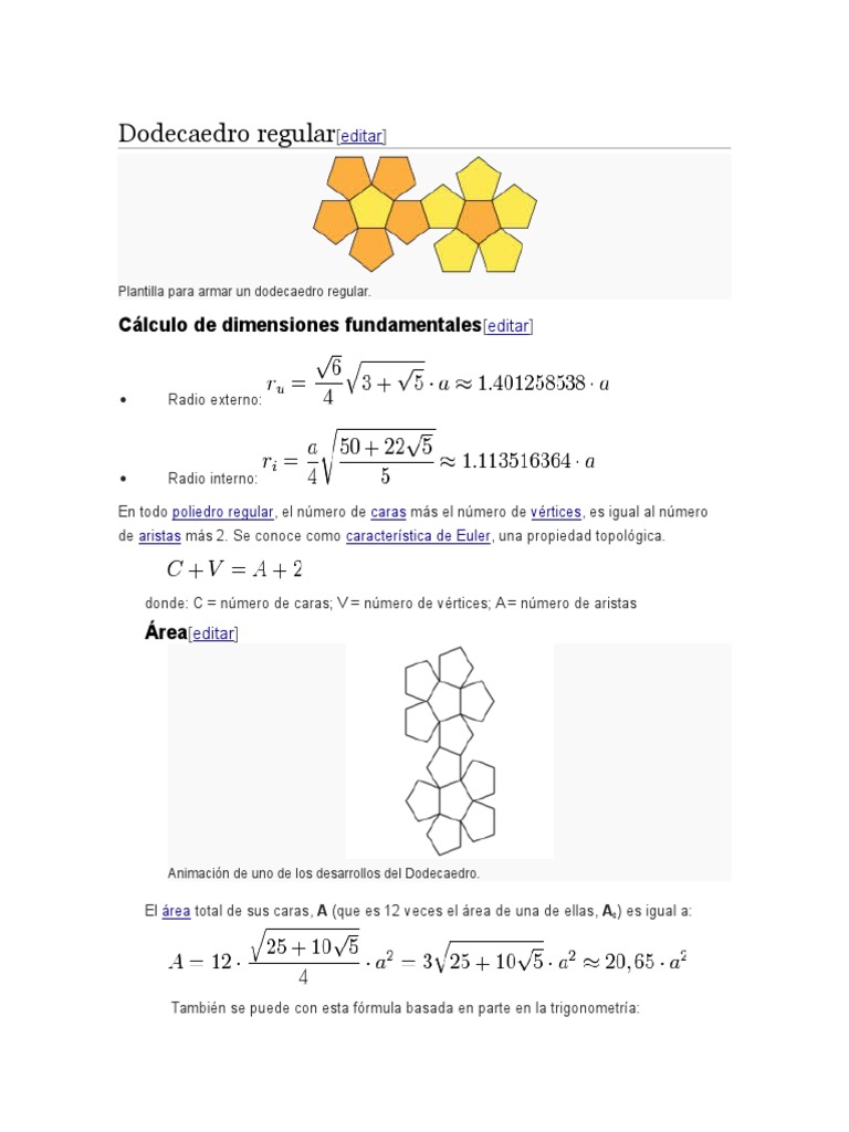 Dodecaedro Regular | PDF