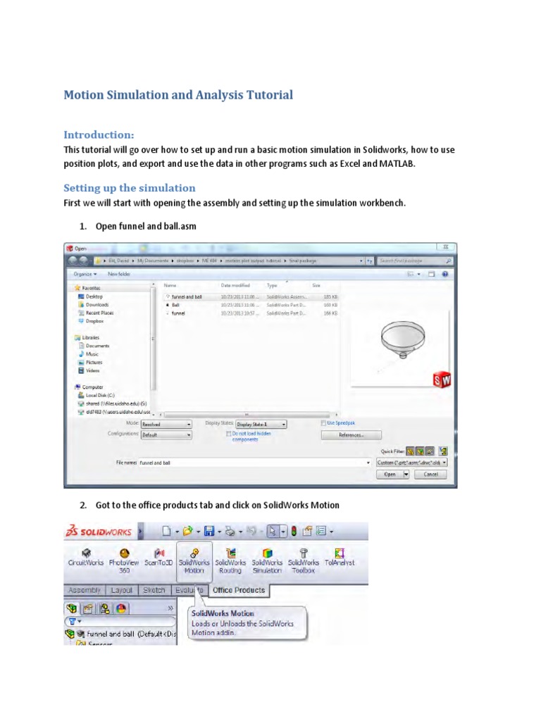 Motion Simulation and Analysis Tutorial University | PDF | Teaching ...