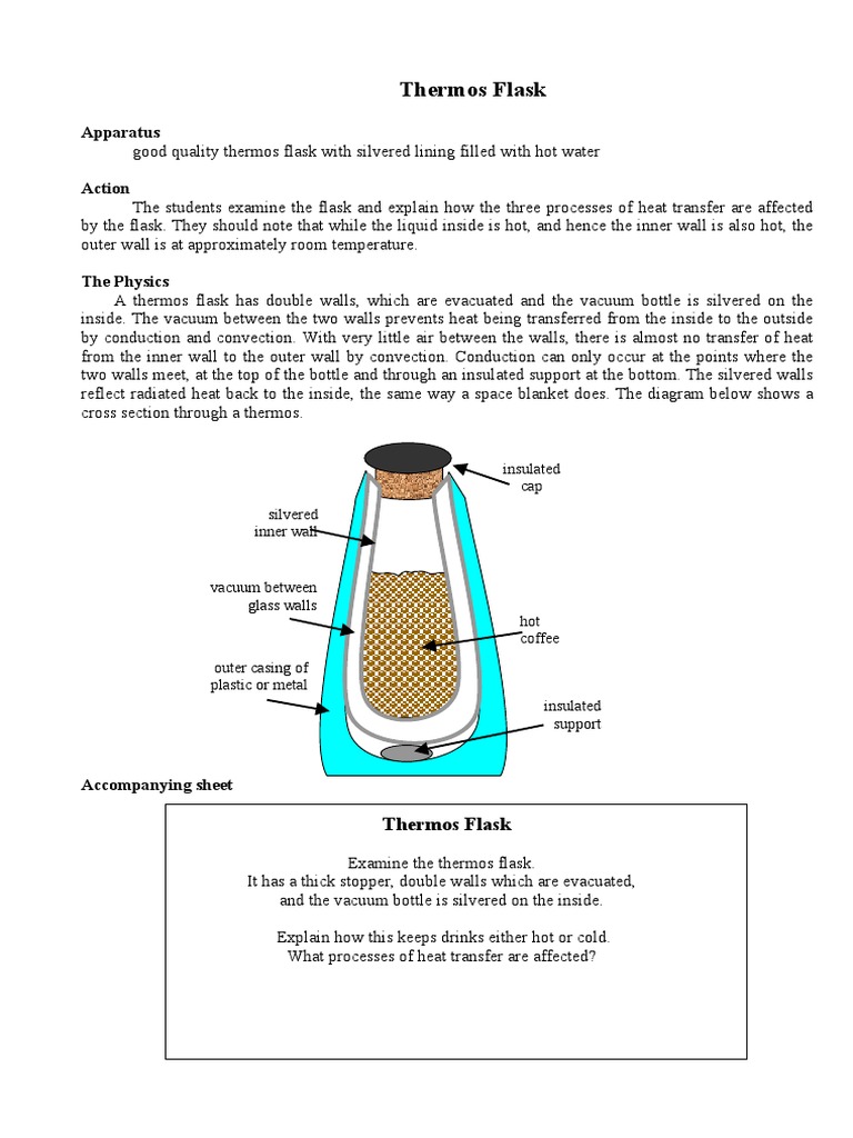 Thermos Flask Heat Transfer Explained | PDF