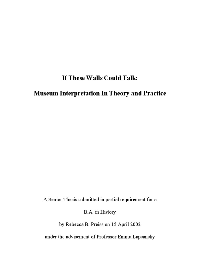 Museum Interpretation Strategies Explained | PDF | Museum ...