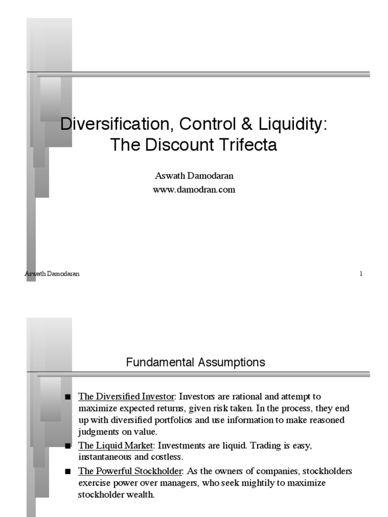 Diversification, Control & Liquidity: The Discount Trifecta" | Download Free PDF | Market ...