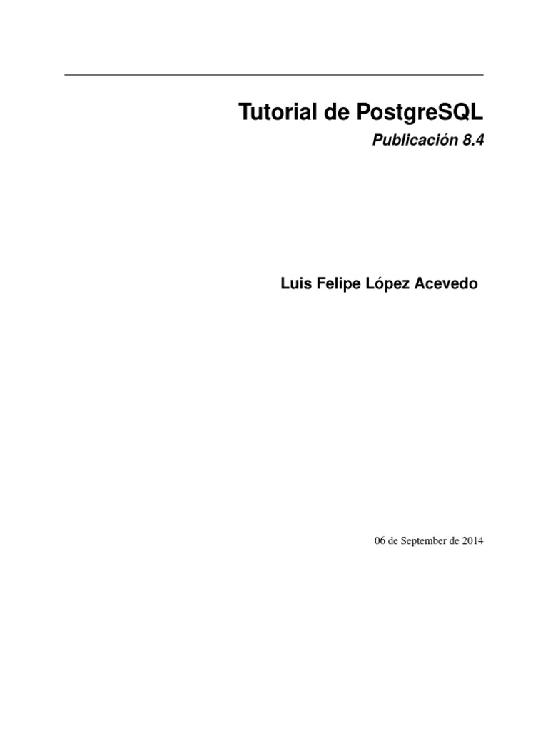 Tutorial Postgree | PDF | Postgre Sql | SQL