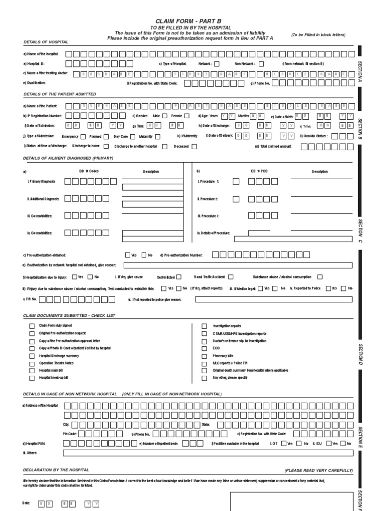 Claim Form Part-B | Download Free PDF | International Statistical ...