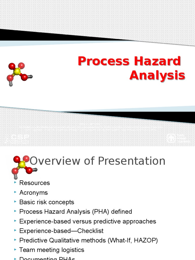 Process Hazard Analysis | Risk | Human Factors And Ergonomics