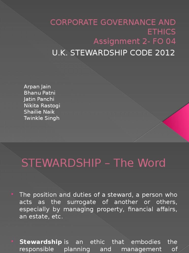 UK Stewardship Code 2012 Overview | PDF | Business | Finance & Money ...