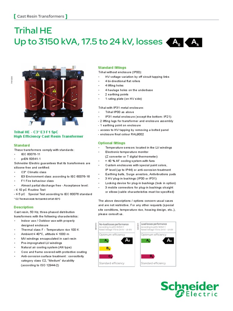 Trihal A0Ak en | PDF | Transformer | Power (Physics)