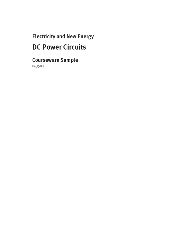 Exercise: Voltage, Current, and Ohm's Law / DC Power Circuits | PDF ...