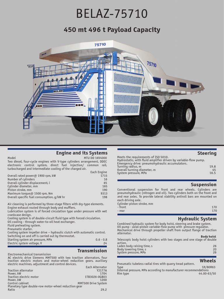 BELAZ 75710 Specifications Overview | PDF