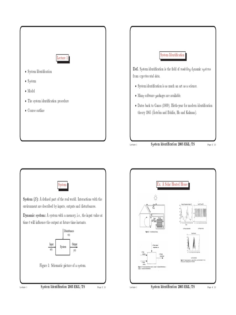 Introduction To System Identification (Uppsala University) | PDF | Least Squares | Regression ...